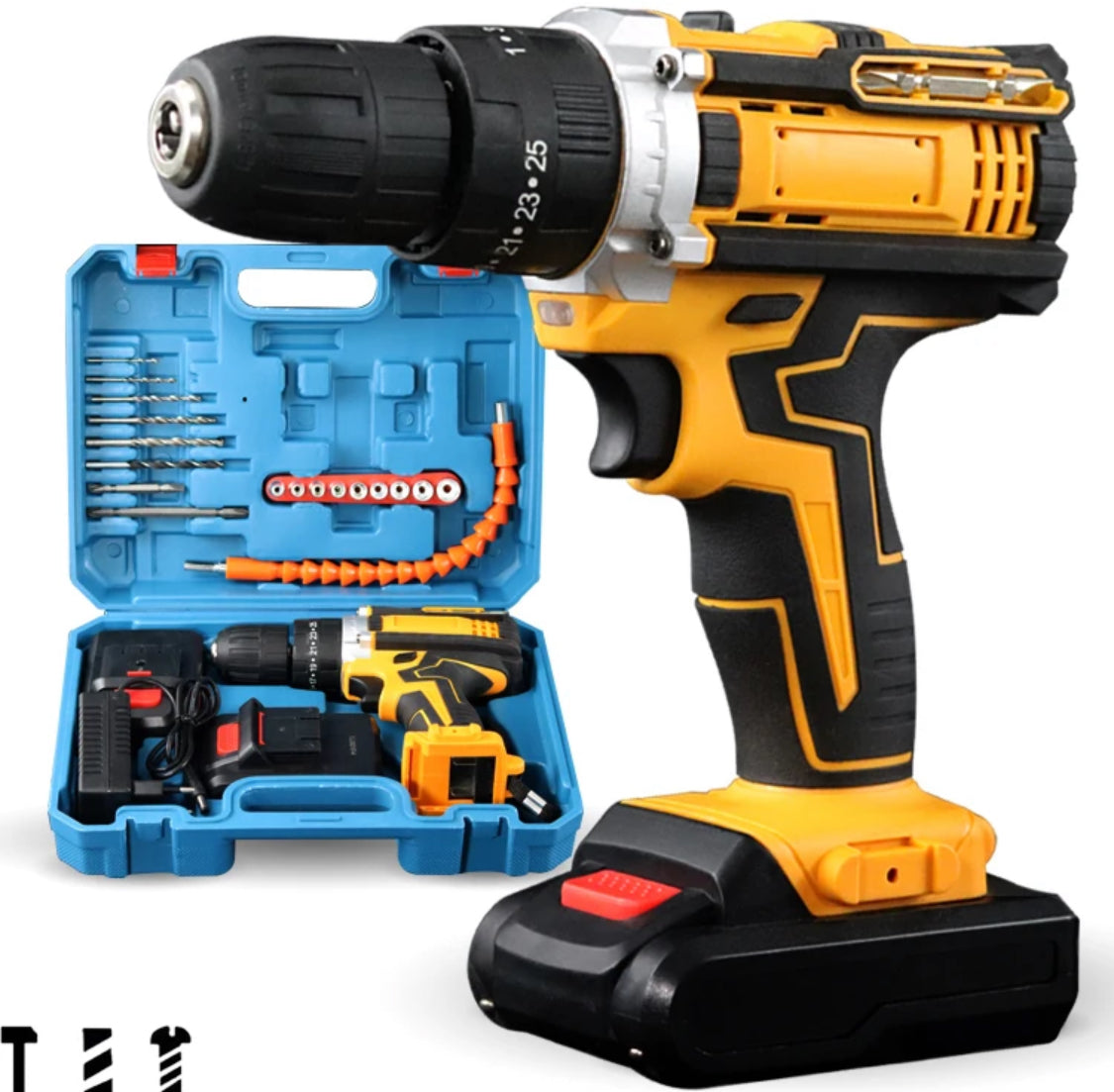 Cordless Drill Machine Set | Hammer Drill nz-Justrightdeals