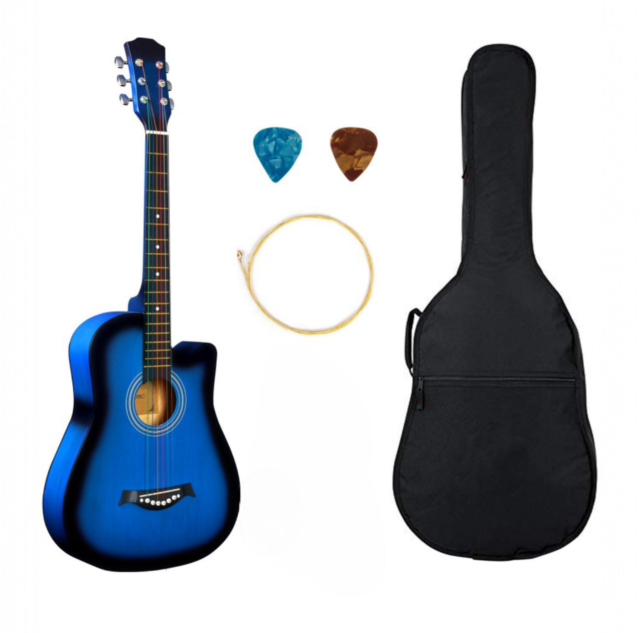 Premium Acoustic Guitar set- includes bag,extra strings & picks | over